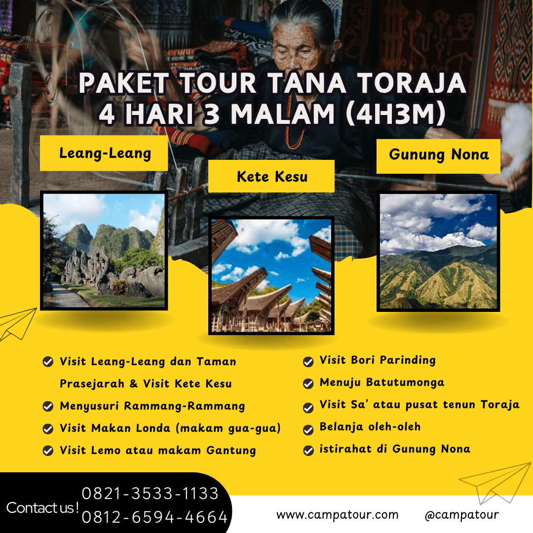 Paket Tour Tana Toraja 4 Hari 3 Malam (4H3M) - Campa Tour and Event
