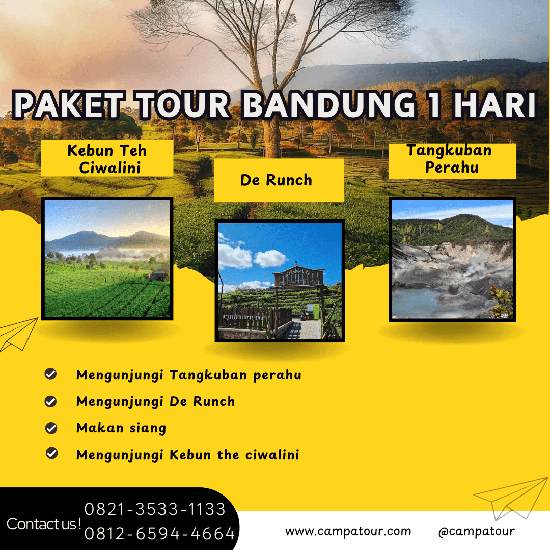 Paket Tour Bandung 1 Hari: Tangkuban Perahu, De Ranch Dan Kebun Teh ...
